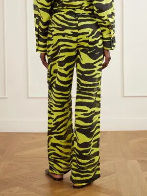 Attico Il Primo Bagno Animal-print Cotton Trousers