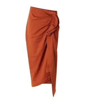 Dries Van Noten Cotton-jersey Midi Skirt - Brown