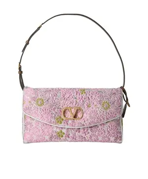 Valentino Garavani Floral Jacquard Shoulder Bag - Pink