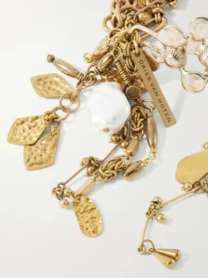 Dries Van Noten Embellished Gold-tone Bracelet