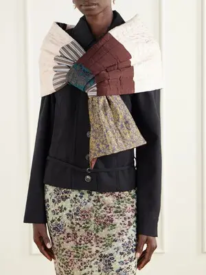 Dries Van Noten Patchwork Quilted Scarf