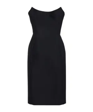 Balenciaga Midi Bustier Dress - Black