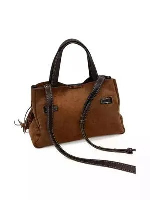 Dkny Fringe-trimmed Suede Tote Bag