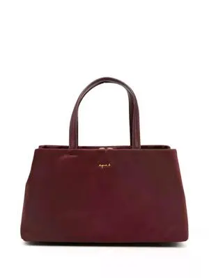 AGNES B. Logo-plaque Tote Bag - Red