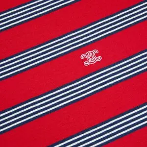 Celine Regular T-shirt In Striped Cotton Jersey