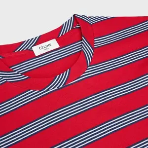 Celine Regular T-shirt In Striped Cotton Jersey