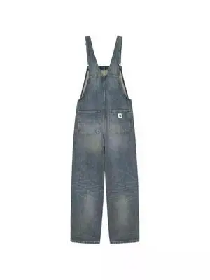 Carhartt Work In Progress Faded-effect Dungarees - Blue