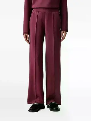 Guess Olympe Pleat-detail Logo-patch Track Pants - Red