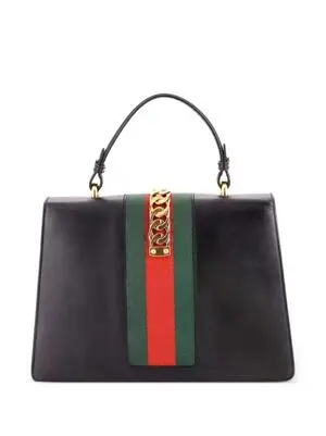 Gucci Sylvie Top Handle Bag Leather Medium Satchel