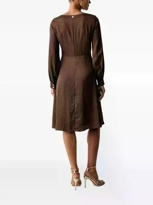 FRACOMINA Polka-dot Cowl-neck Midi Dress