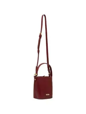 Barbour Mini Cedar Grained Leather Bucket Bag