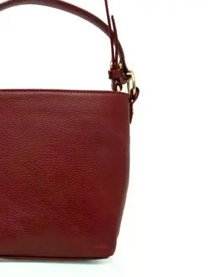 Barbour Mini Cedar Grained Leather Bucket Bag