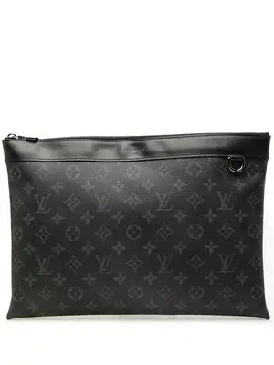 LOUIS VUITTON 2019 Monogram Eclipse Discovery Pochette Gm Clutch Bag - Black