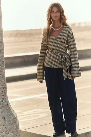 Free People It's A Wrap Pant Set - Citron Combo