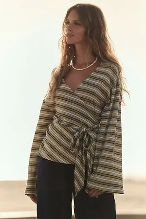 Free People It's A Wrap Pant Set - Citron Combo