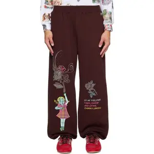 CHOPOVA LOWENA Embellished Graphic-print Track Pants