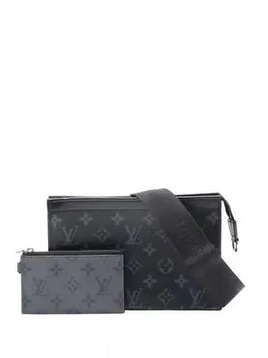 LOUIS VUITTON 2021-2026 Monogram Eclipse Gaston Wearable Wallet Crossbody Bag - Black