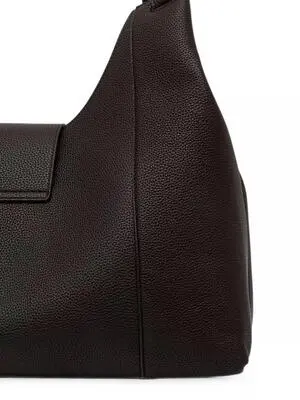Armani Exchange Logo-plaque Pebbled-effect Tote Bag - Brown