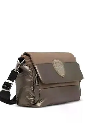 BLAUER. Padded Crystal-logo Shoulder Bag