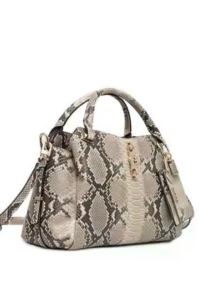 Guess Yvonne Snakeskin-effect Tote Bag