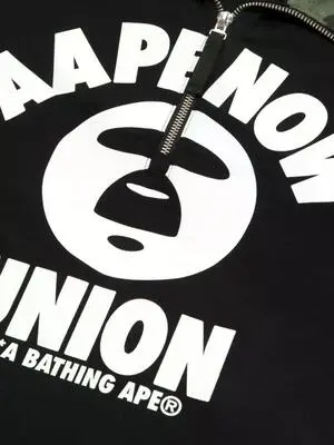 AAPE BY *A BATHING APE Camouflage-collar Logo-print Sweater