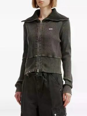 MUSIUM DIV. Ribbed Zip-up Sweatshirt