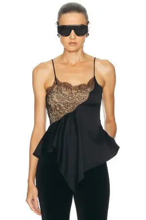 Stella McCartney Lace Trimmed Cami Top - Black