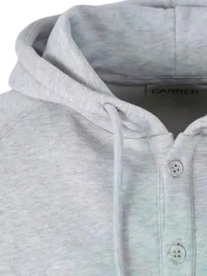 CARRER Kyd Raglan-sleeve Button-fastening Hoodie