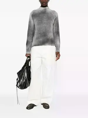 AROVESCIO Gradient-effect Long-sleeve Sweater - Grey