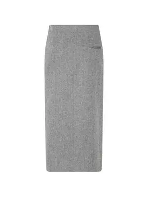 ISABELLE BLANCHE Herringbone Wrap Midi Skirt