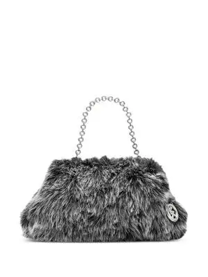 Michael Kors Large Cloud Faux-fur Clutch Bag - Black