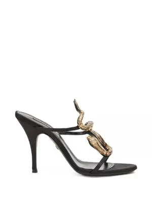 Roberto Cavalli Snake-embellished Sandals - Black