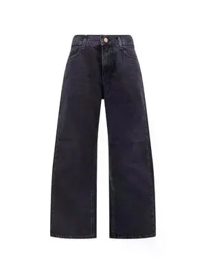 3x1 Faded-effect Wide-leg Jeans - Black
