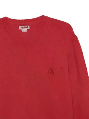 BARACUTA Logo-embroidered Sweater - Red
