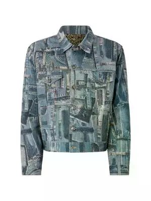 Roberto Cavalli Patchwork Denim Jacket - Blue