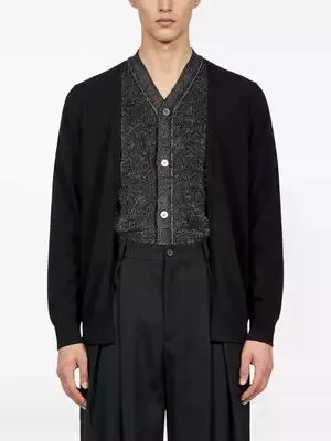 Comme Des Garçons Layered-effect Fine-knit Cardigan
