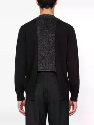 Comme Des Garçons Layered-effect Fine-knit Cardigan