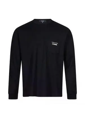 Comme Des Garçons Logo-print Pocket T-shirt - Black
