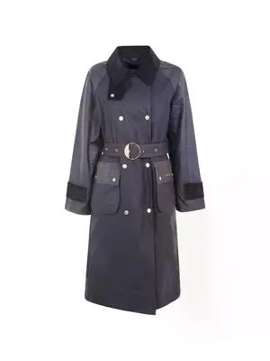 Barbour Elva Belted Checked Jacket - Blue