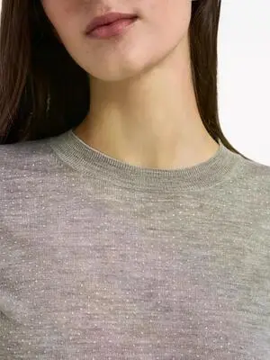 P.a.r.o.s.h Rhinestone-embellished Short-sleeve Sweater