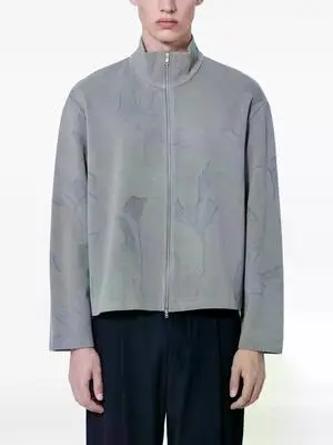 Our Legacy Silt Flower Patterned Zip-up Sweater - Grey