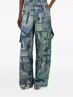 Roberto Cavalli Patchwork Cargo Pants