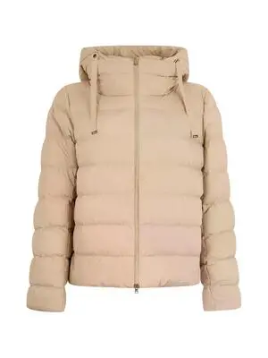Herno Quilted Hooded Jacket - Neutrals