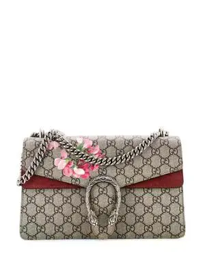 Gucci Dionysus Bag Blooms Print Gg Coated Canvas Small Shoulder Bag - Brown