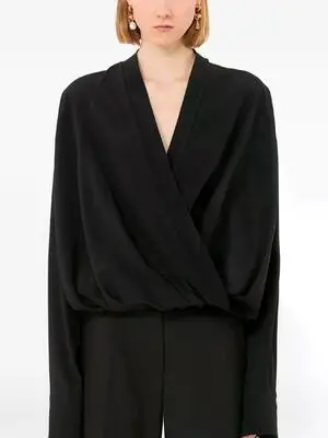 Sportmax Wrap-style Silk Shirt