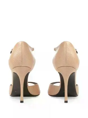 SERGIO ROSSI Godiva Lizard-effect Heeled Pumps
