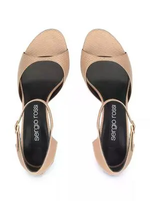 SERGIO ROSSI Godiva Lizard-effect Heeled Pumps
