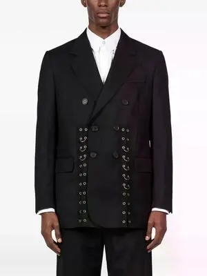 Simone Rocha Eyelet-embellished Double-breasted Blazer