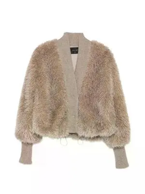 PHILIA LOFT Faux-fur Bomber Jacket - Neutrals