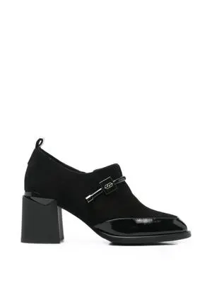 LINDA BAUMANN Panelled Block-heel Pumps - Black